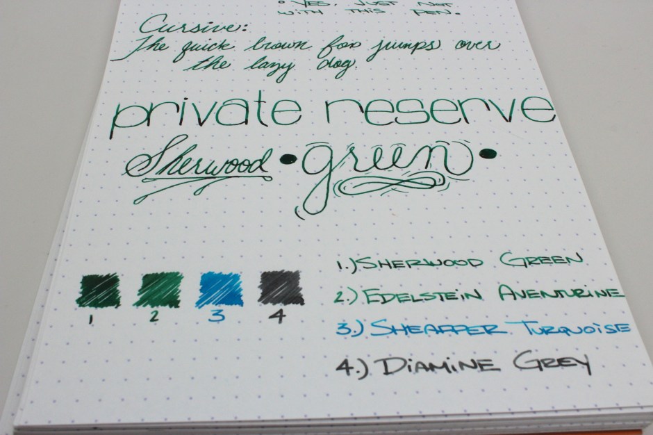 Private Reserve Sherwood Green – Handwritten Ink Review – edjelley.com ...