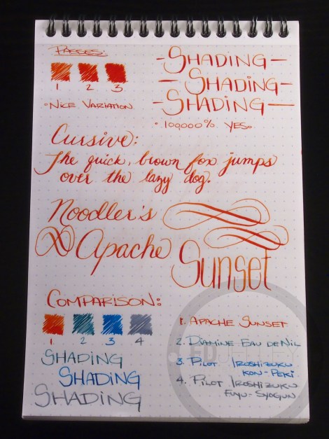 Noodler’s Apache Sunset – Handwritten Ink Review – edjelley.com ...