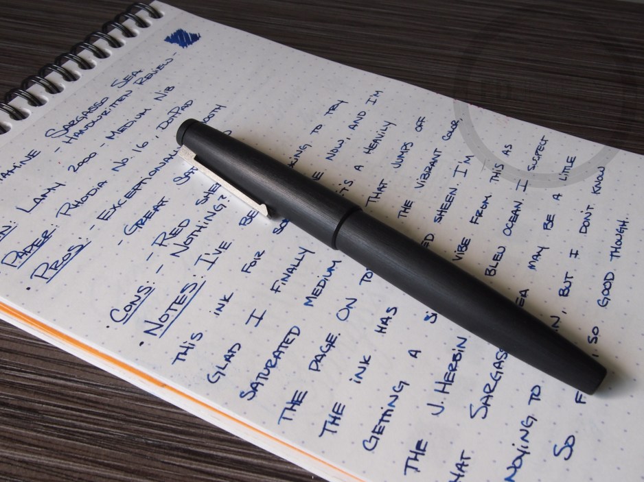 Diamine Sargasso Sea – Handwritten Ink Review – edjelley.com – Fountain ...