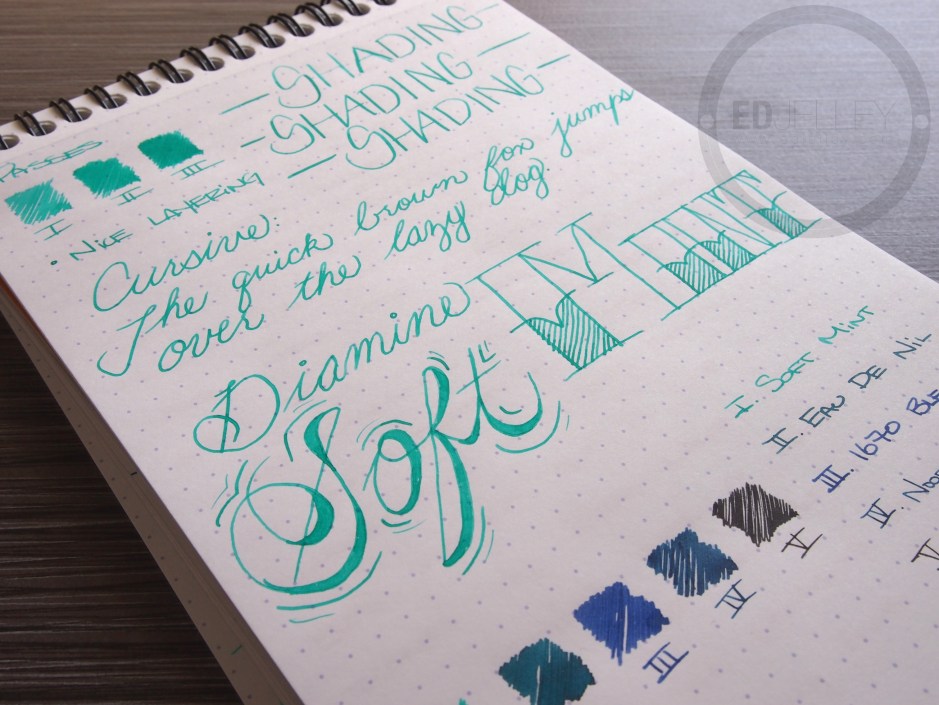 Diamine Soft Mint – Handwritten Ink Review – edjelley.com – Fountain ...