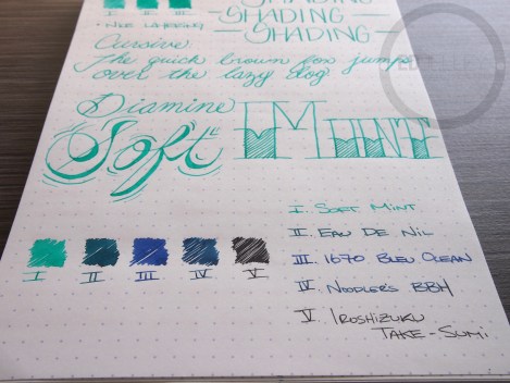 Diamine Soft Mint – Handwritten Ink Review – edjelley.com – Fountain ...