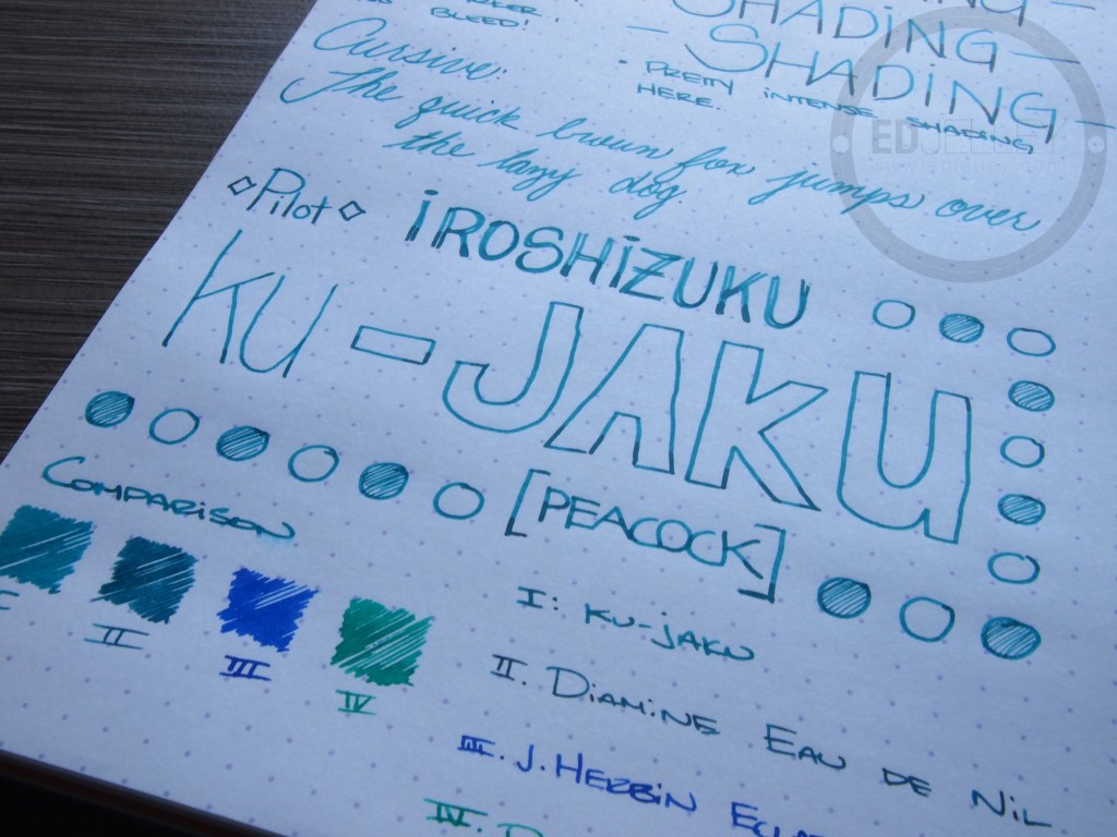 Pilot Iroshizuku Ku-Jaku – Handwritten Ink Review – edjelley.com ...