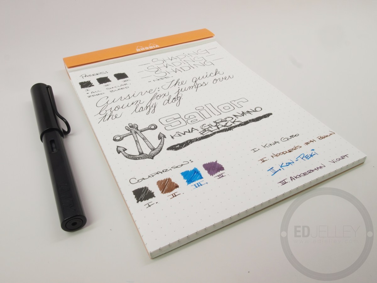 Sailor Kiwa Guro Nano Black – Ink Review – edjelley.com – Fountain Pen ...