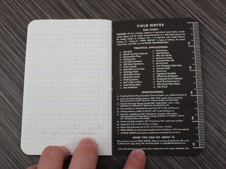 Field Notes Drink Local Edition 2013 – Review – edjelley.com – Fountain ...