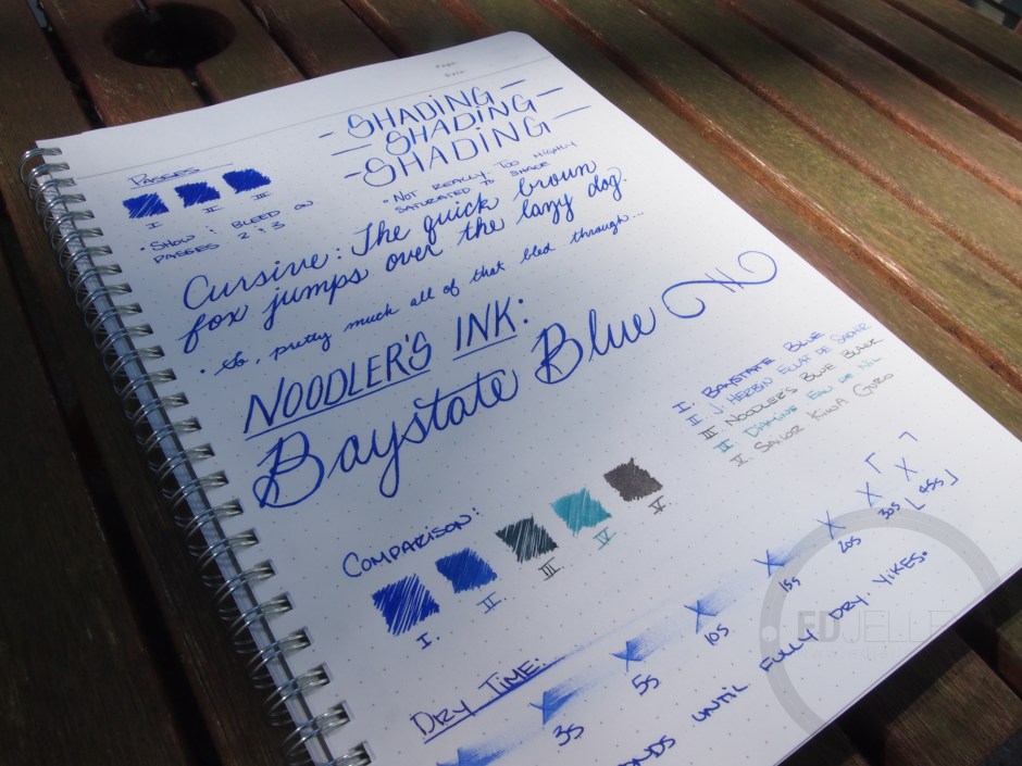Noodler’s Baystate Blue – Ink Review – edjelley.com – Fountain Pen, Ink ...