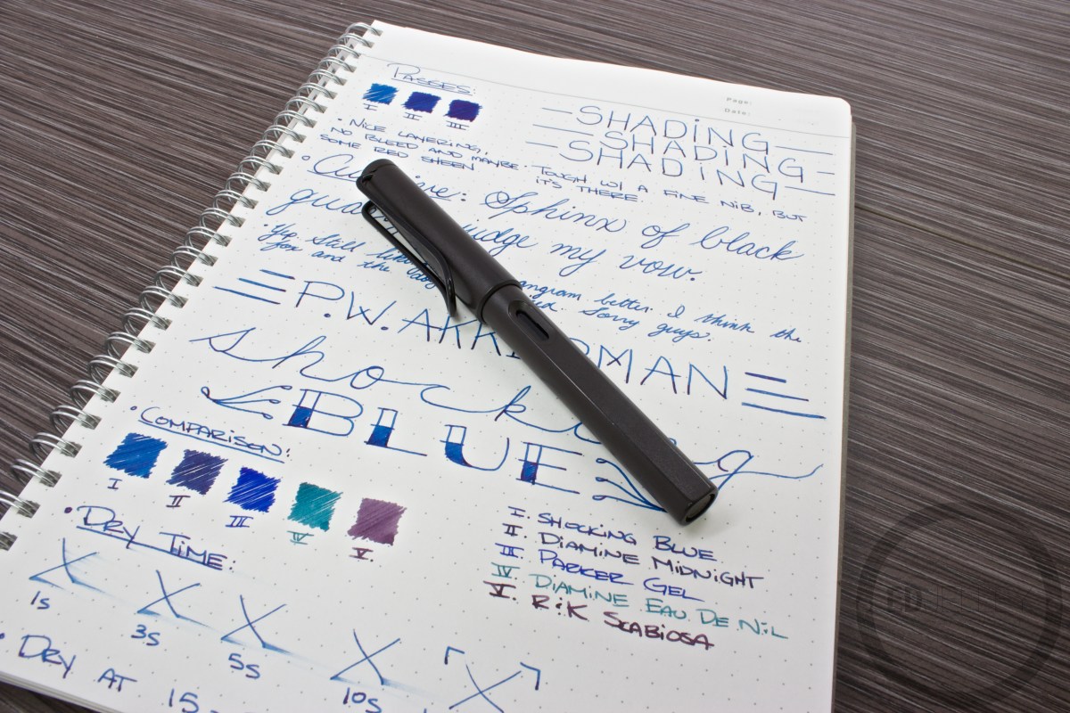 P.W. Akkerman Shocking Blue – Ink Review – edjelley.com – Fountain Pen ...