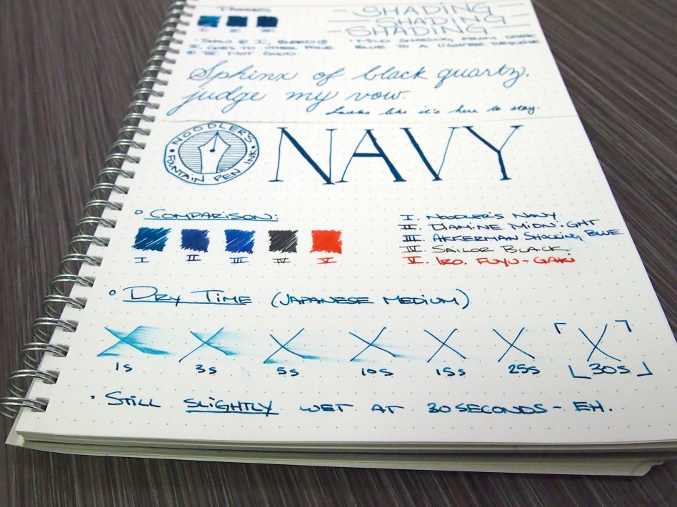 Noodler’s Navy – Ink Review – edjelley.com – Fountain Pen, Ink, and ...
