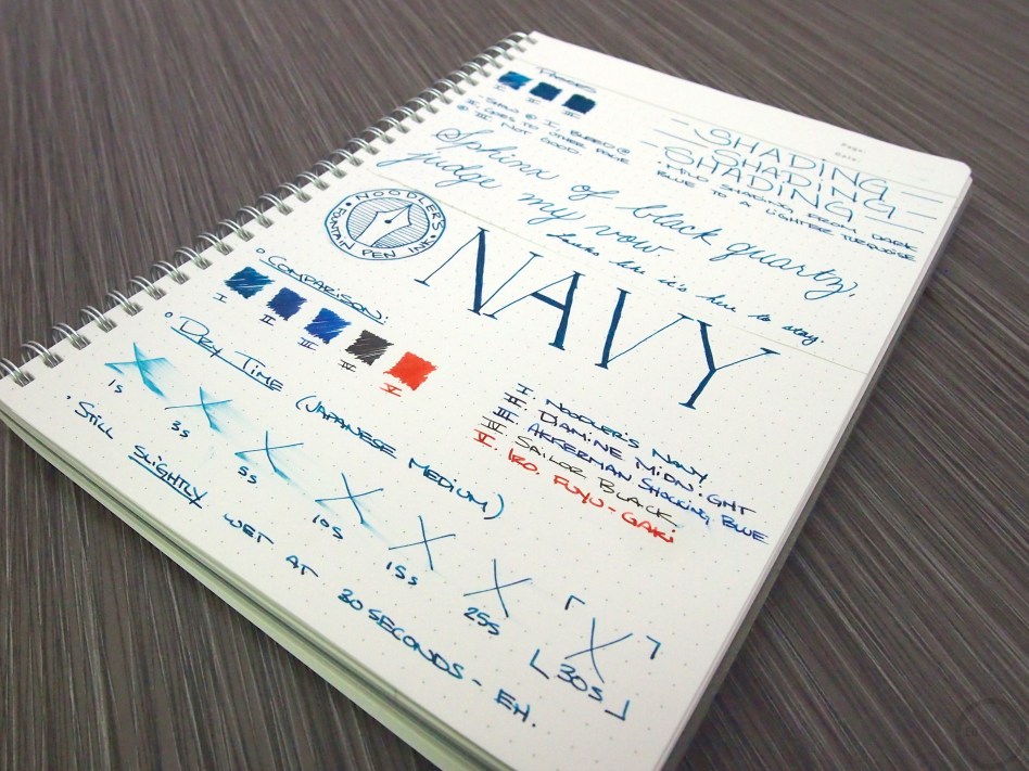 Noodler’s Navy – Ink Review – edjelley.com – Fountain Pen, Ink, and ...