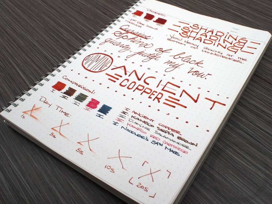 Diamine Ancient Copper – Ink Review – edjelley.com – Fountain Pen, Ink ...