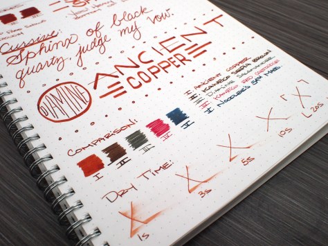 Diamine Ancient Copper – Ink Review – edjelley.com – Fountain Pen, Ink ...
