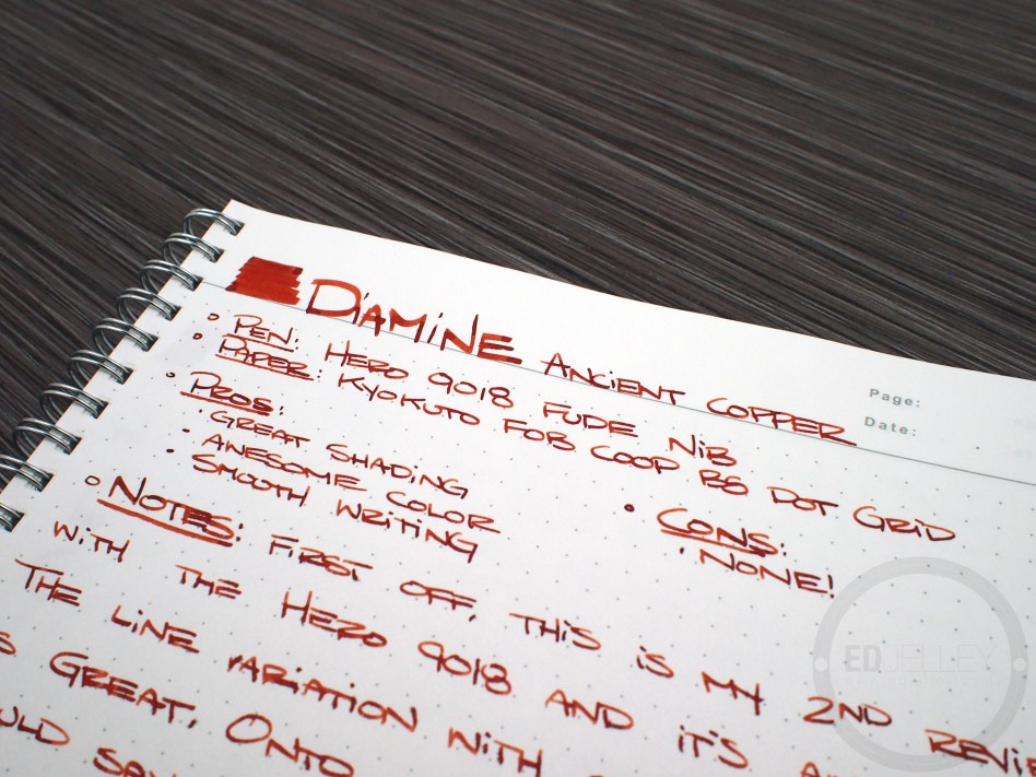Diamine Ancient Copper – Ink Review – edjelley.com – Fountain Pen, Ink ...