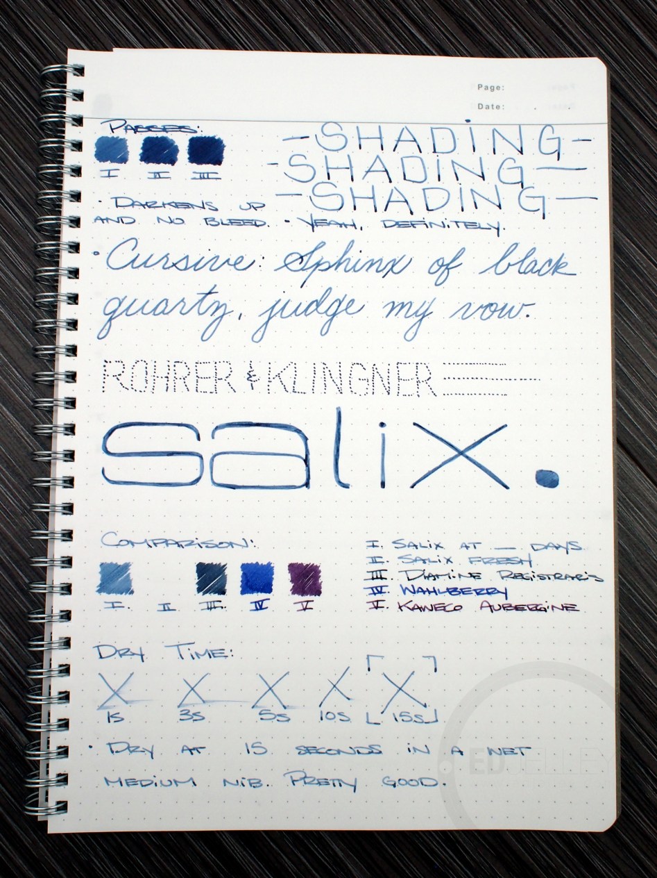 Rohrer & Klingner Salix Iron Gall – Ink Review – edjelley.com ...