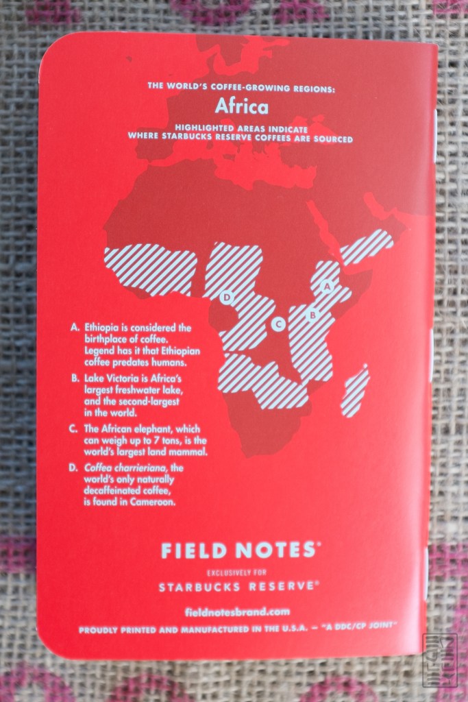 Field Notes Starbucks Reserve “Coffee Origins” Review – edjelley.com ...